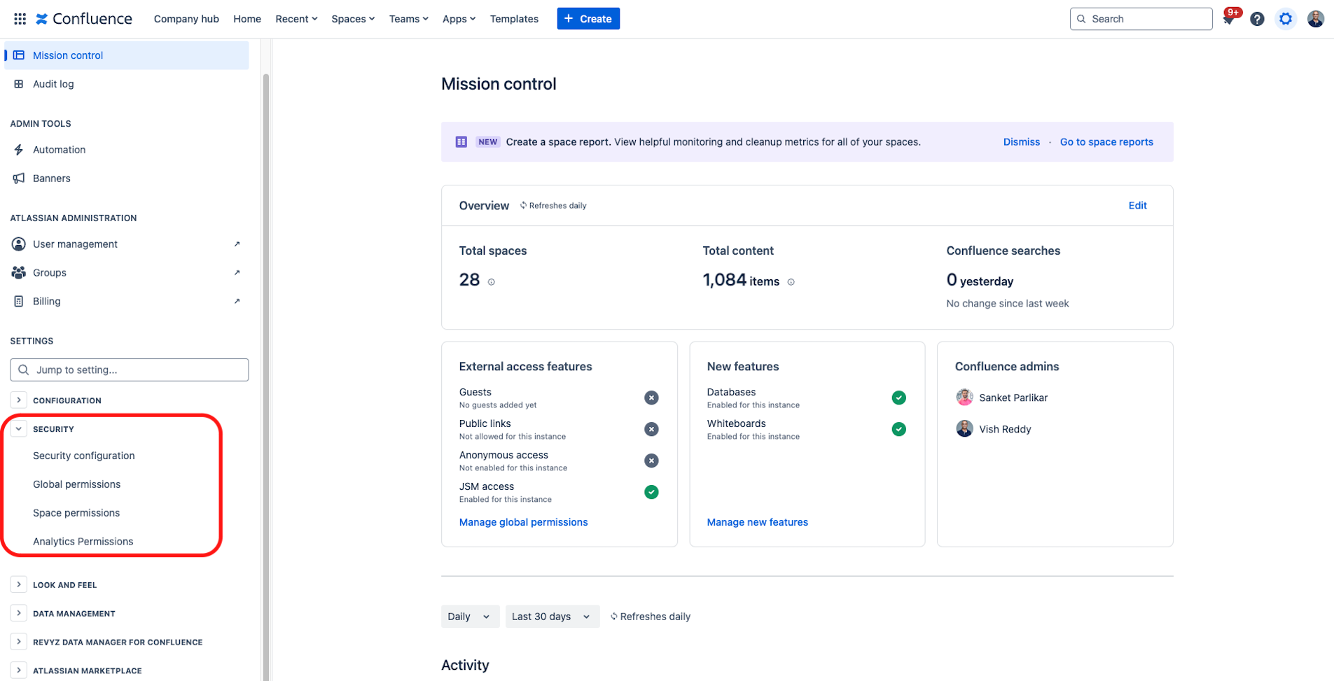 How to restore a deleted page in Confluence
